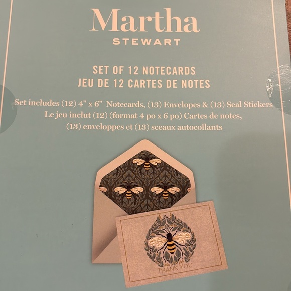 Martha Stewart | Office | Martha Stewart Bee Thank You Notes Boxed Set ...